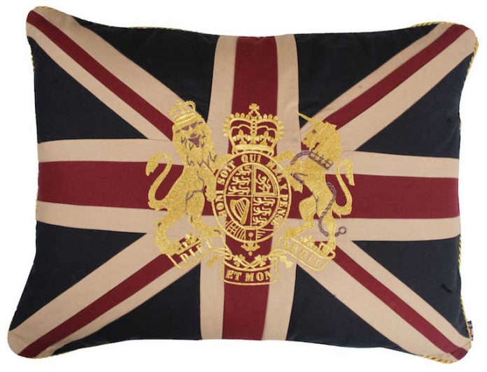 Royal Crest-Vintage Square Cushion | Royal Life Magazine