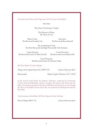 Royal Wedding Order of Service | Royal Life Magazine